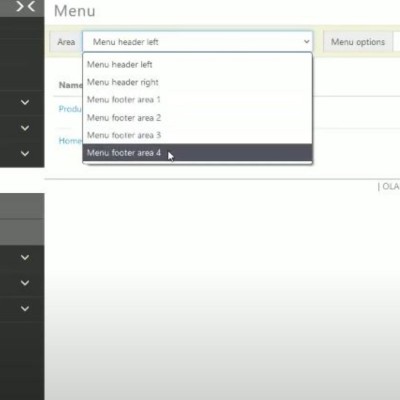 Manage menus